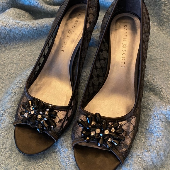 Karen Scott | Shoes | Karen Scott Lace Heels | Poshmark